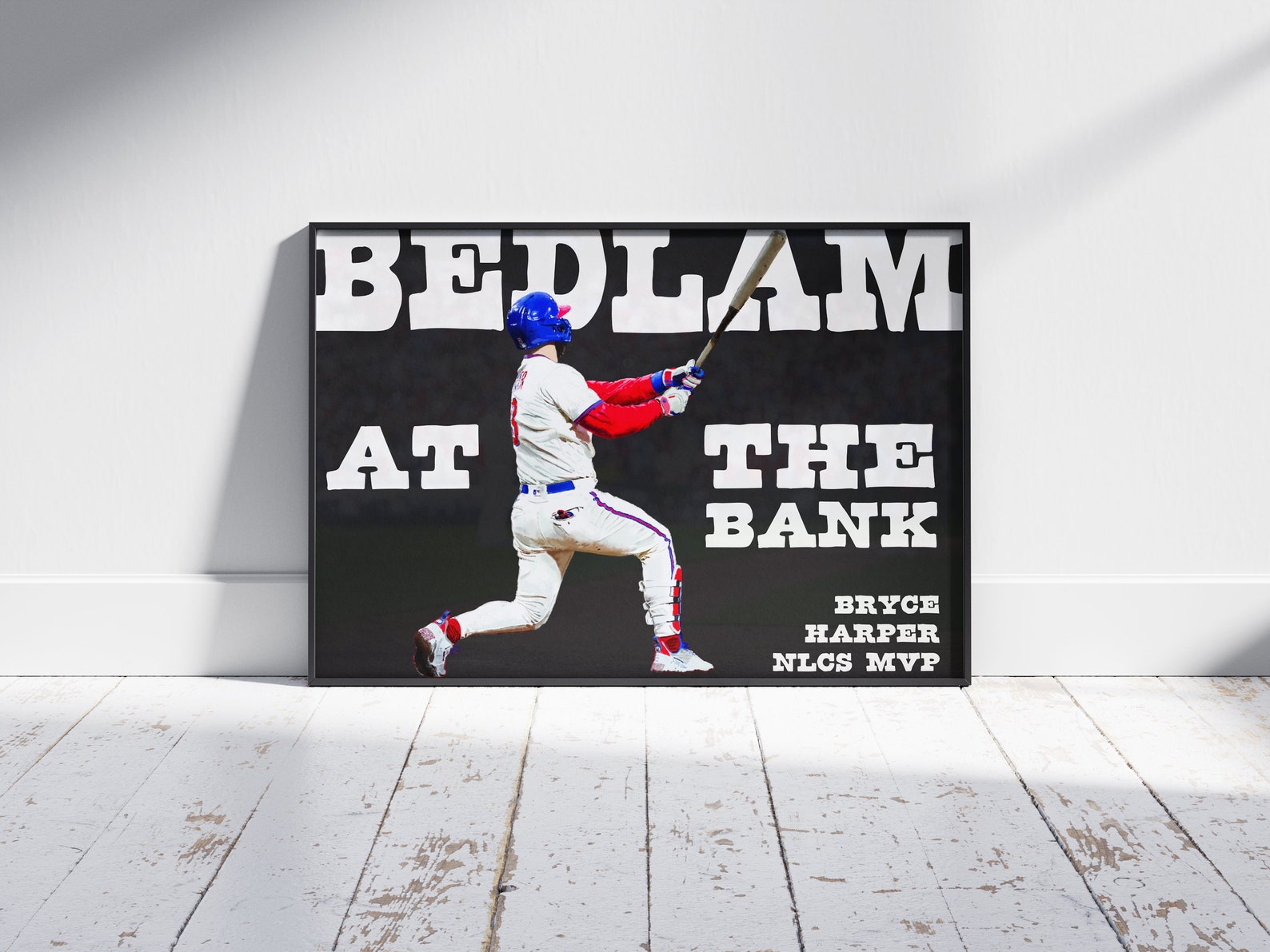 Bedlam at the Bank. Bryce Harper Poster, Wall Art Printable, Digital ...