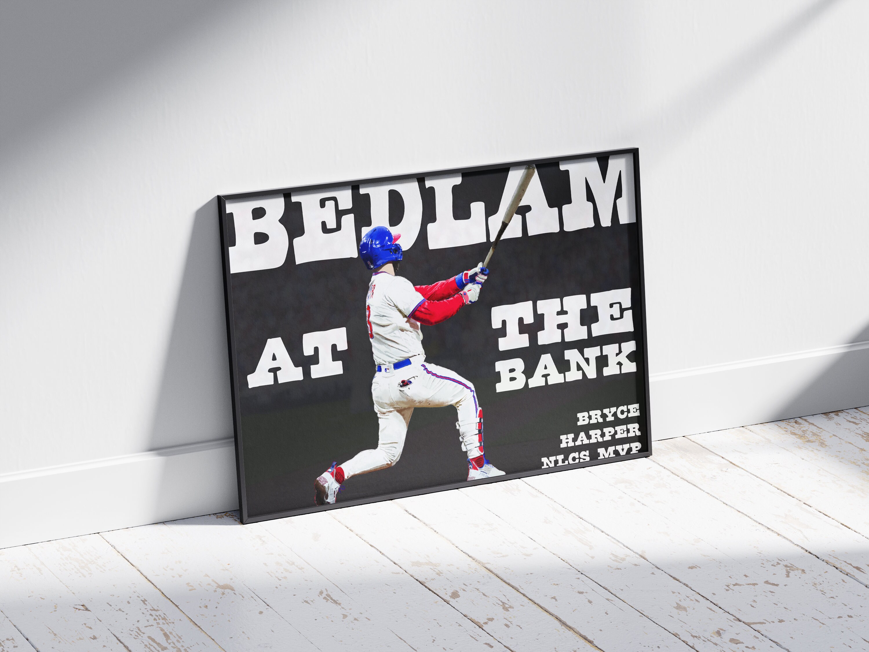 Bedlam at the Bank. Bryce Harper Poster, Wall Art Printable, Digital ...