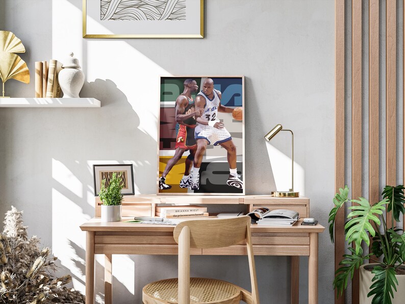 Kemp Vs Shaq Poster, Wall Art Printable, Digital Download, Man Cave ...