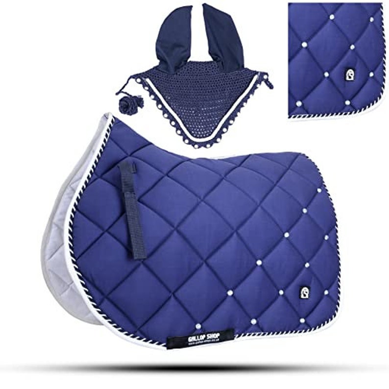 Numnah Horse Saddle Pad With Matching Ear Bonnet ship From - Etsy