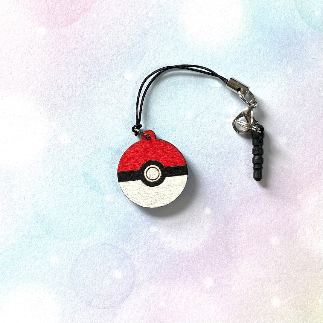 Wooden Pokeball 3.5mm Jack Dust Plug Charm/keychain - Etsy
