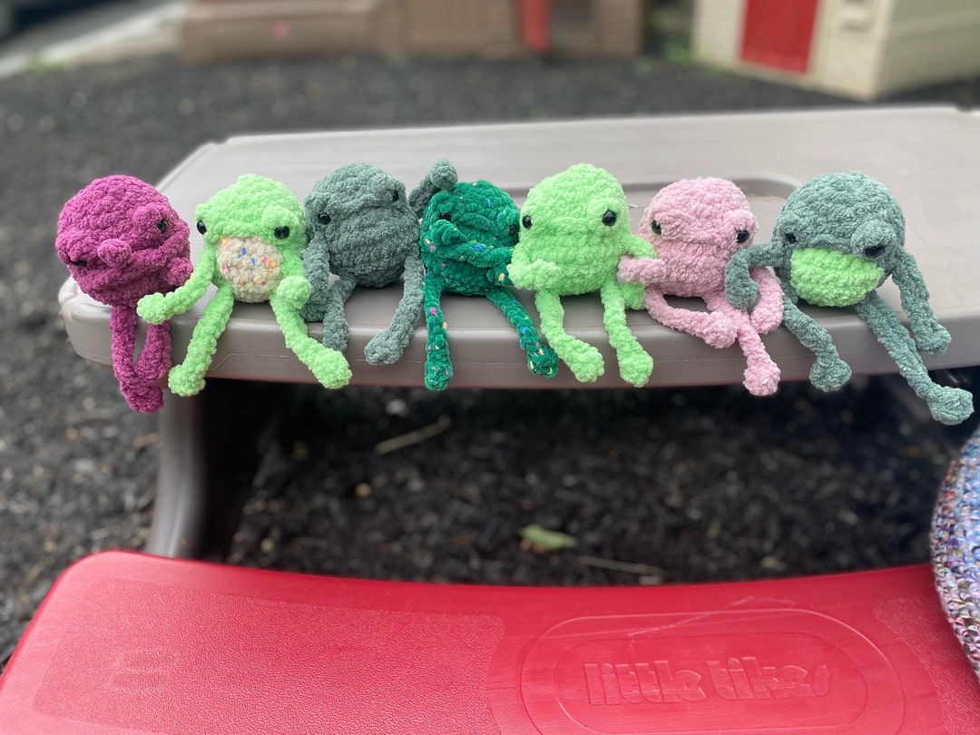 Handmade Crochet Mystery Grumpy Frog, Whimsy Grumpy Frog, Unique ...