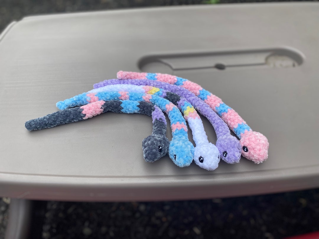 Mystery Crochet Pocket Snake, Amigurumi Snake Fidget Toy, Crochet ...