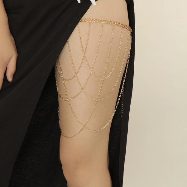 Gold Thigh Chain - Etsy