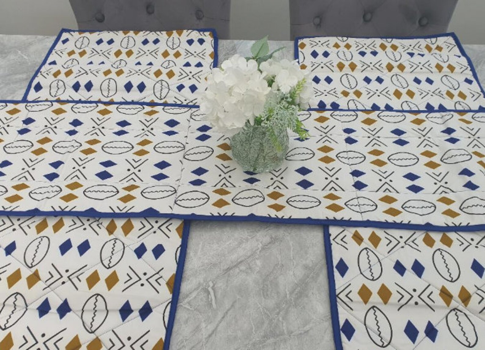 Ankara African Fabric Table Runner With Set of 4 Placemat. - Etsy
