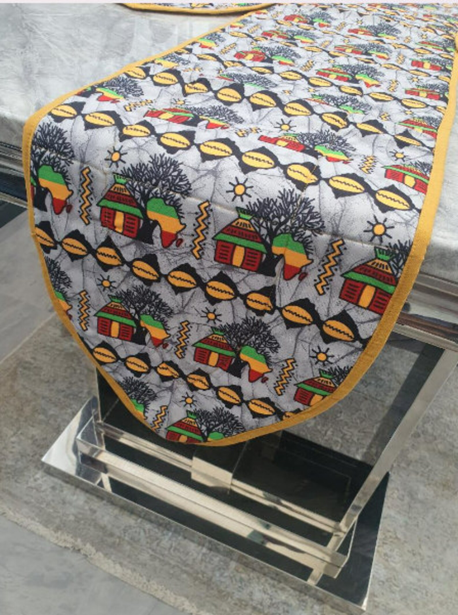 Ankara African Fabric Table Runner With Set of 4 Placemat. - Etsy