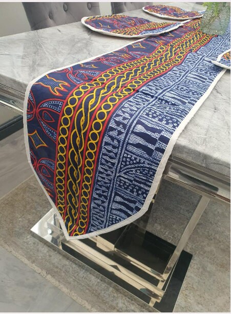Ankara African Fabric Table Runner With Set of 4 Placemat. - Etsy