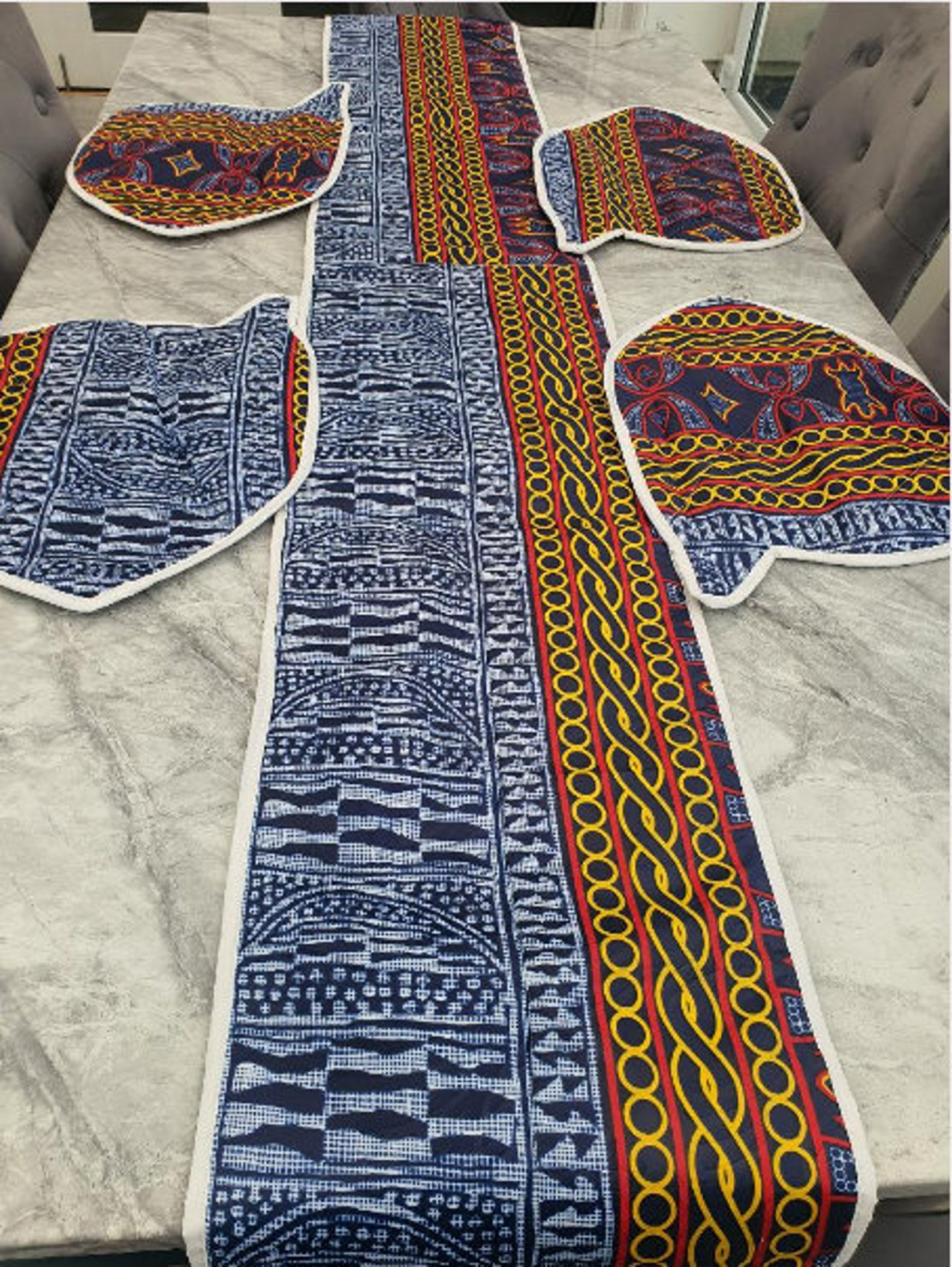 Ankara African Fabric Table Runner With Set of 4 Placemat. - Etsy