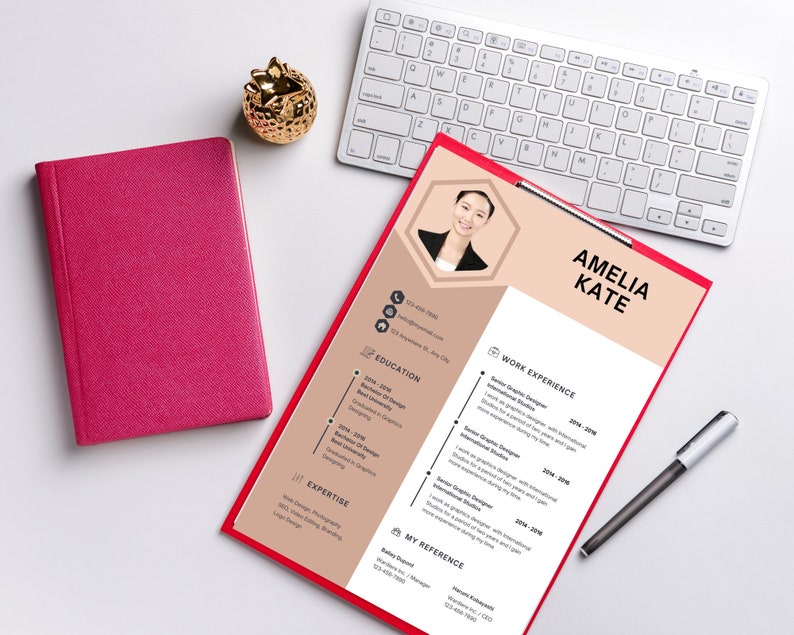 Digital Resume Template, CV Template, Editable Resume Template ...