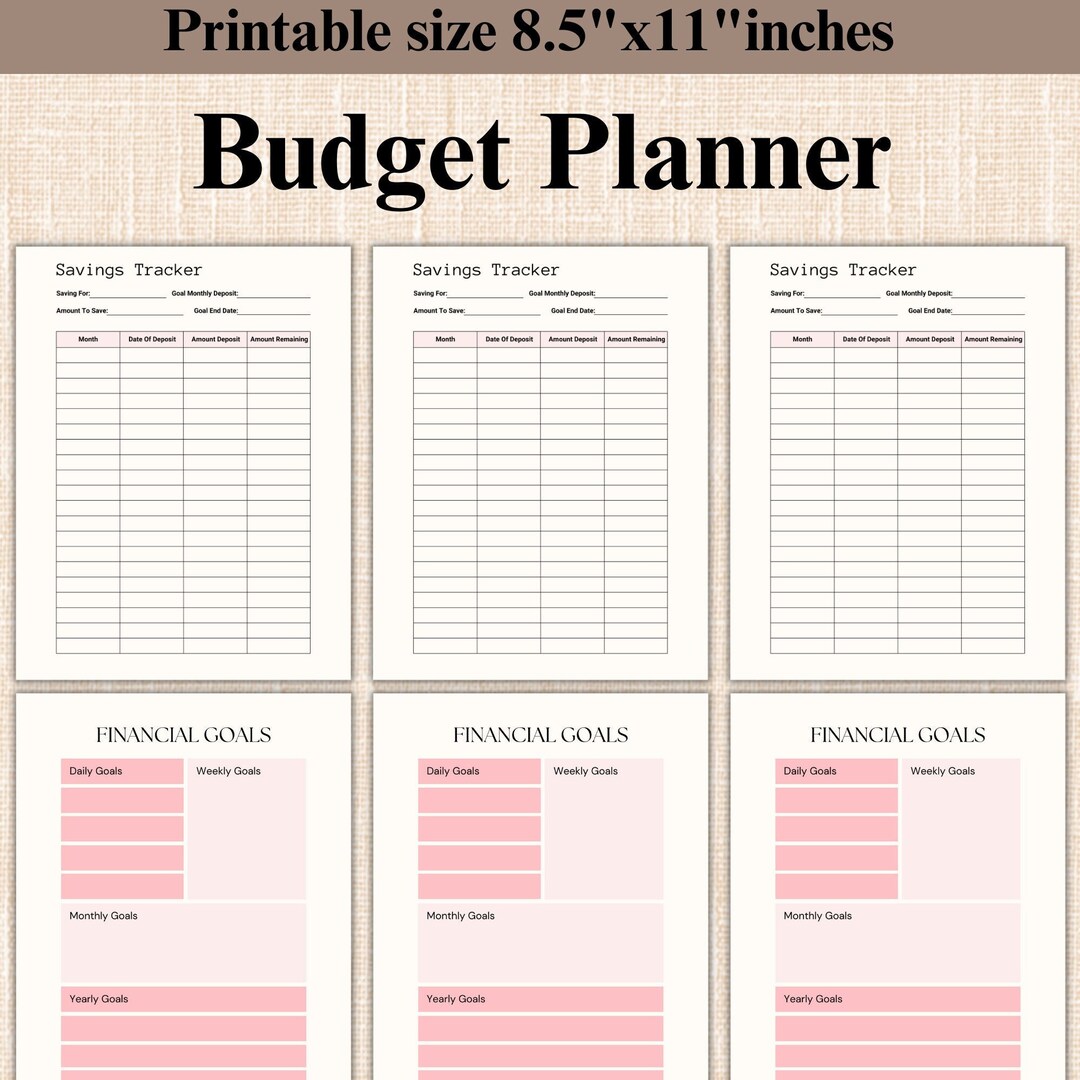 Budget Planner, Printable Budget Planner, Budget Goal, Instant Download ...