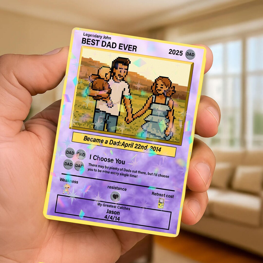 Personalized Game Father's Day Card, Custom Gift for Dad - Personalized ...