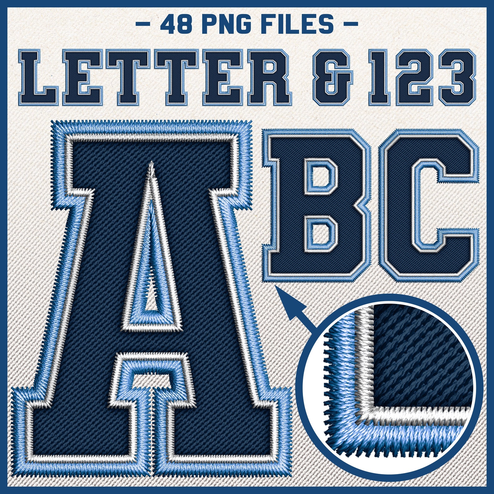 Faux Embroidery PNG Alphabet, Tennessee Varsity Style Alphabet Set ...