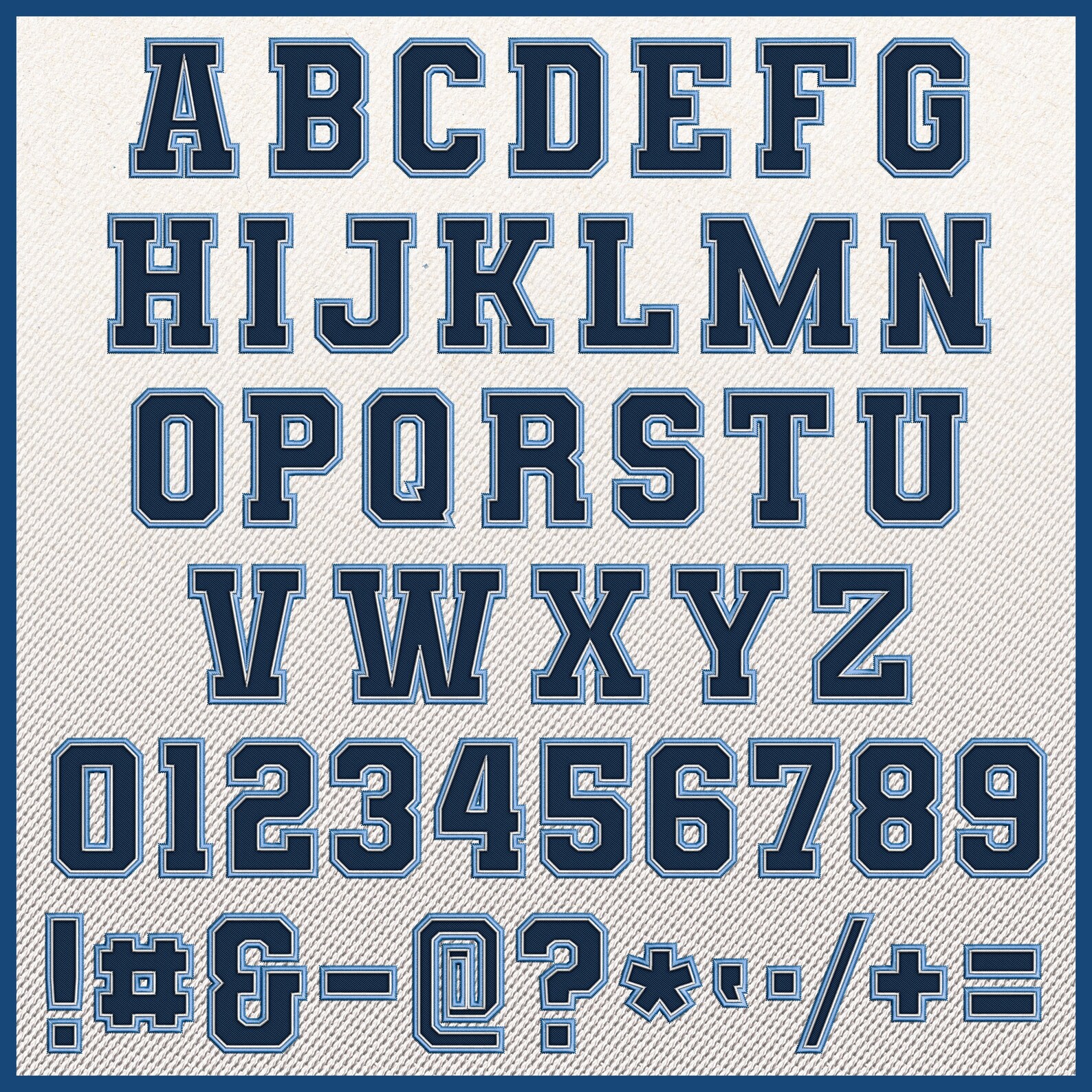 Faux Embroidery PNG Alphabet, Tennessee Varsity Style Alphabet Set ...
