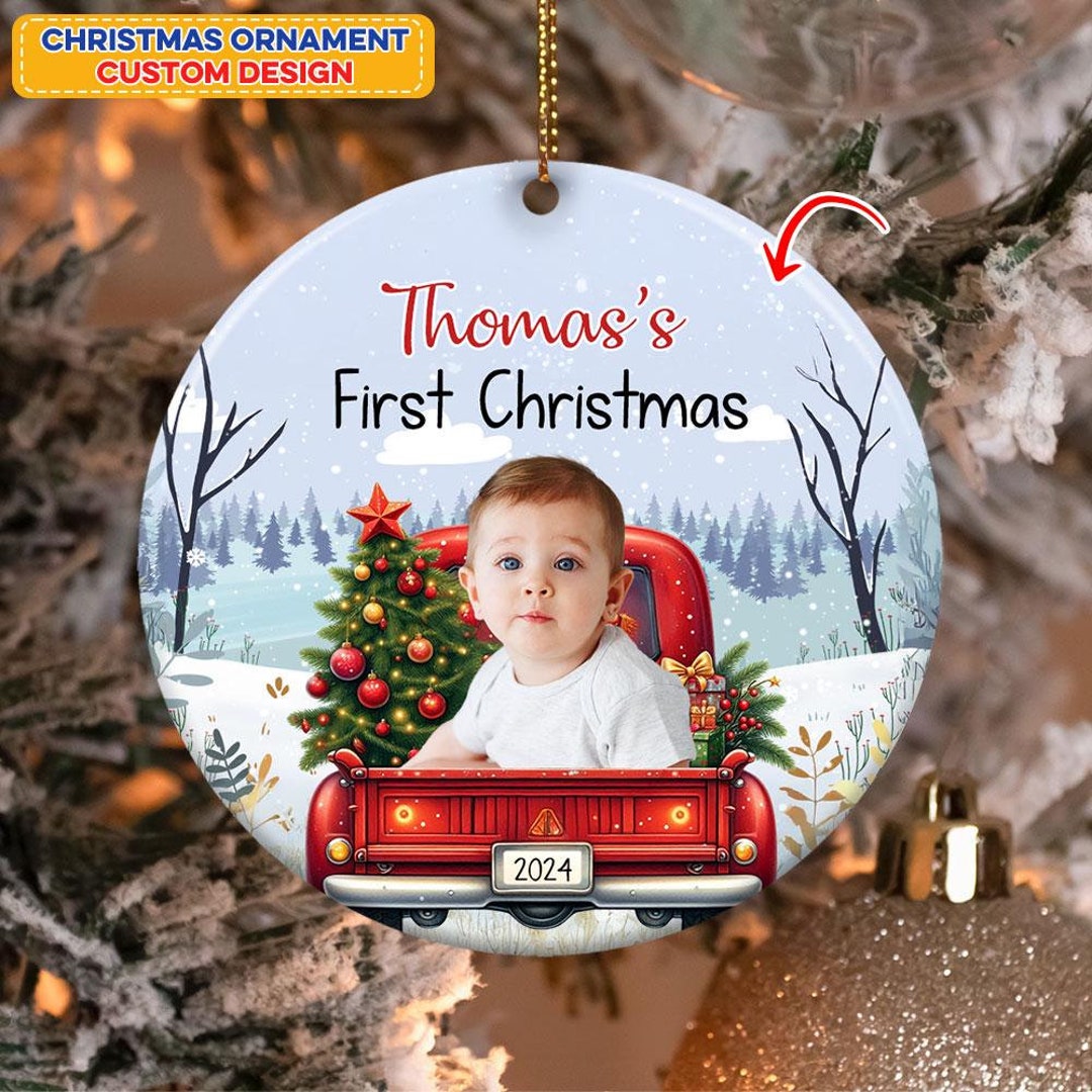 Baby's First Christmas Ornament, Personalized Baby's 1st Christmas ...