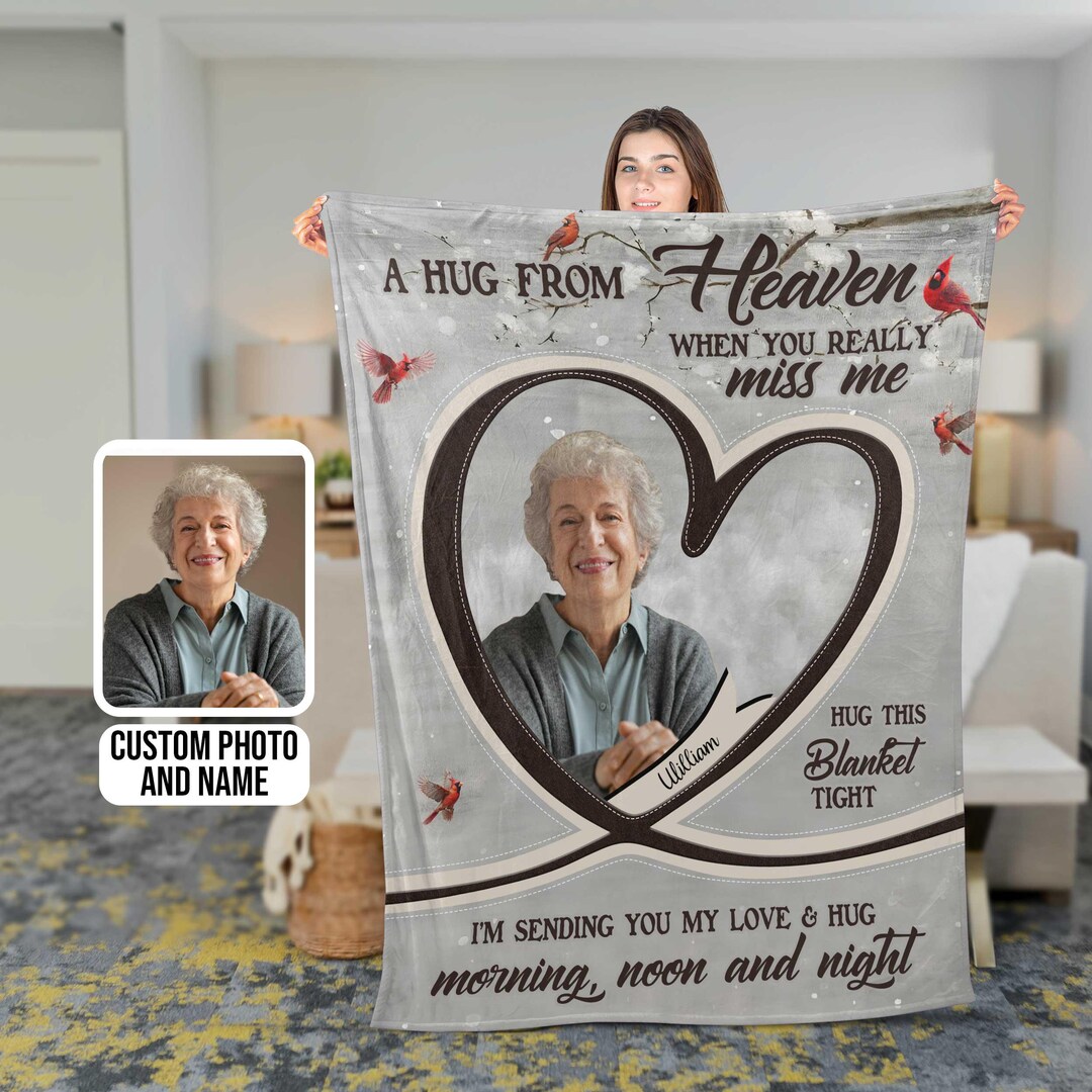 A Hug From Heaven I'm Sending You My Love & Hug Blanket, Personalized ...