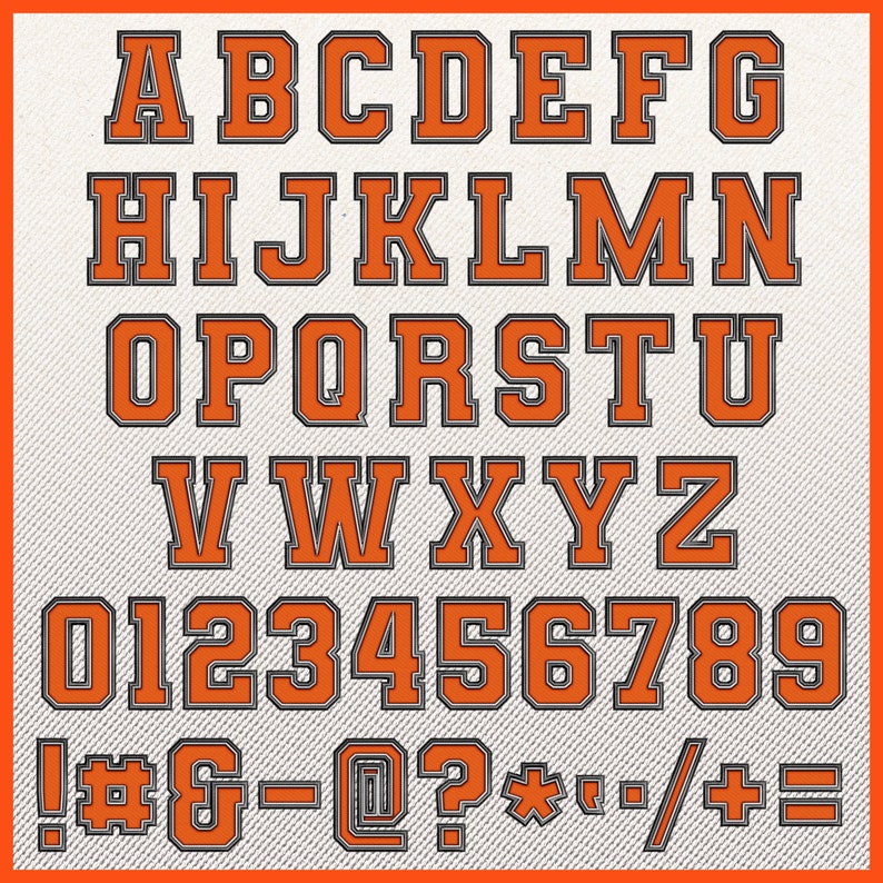 Faux Embroidery PNG Alphabet, Cincinnati Varsity Style Alphabet Set ...