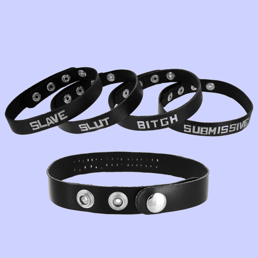 Sexy Leather Id Collars Slut Collar Slave Bitch Submissive Etsy