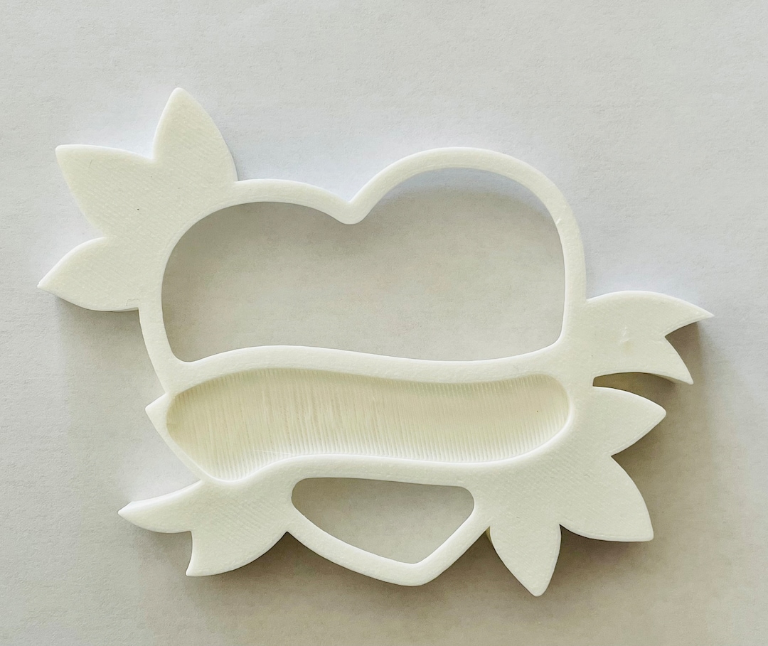 Tattoo Heart With Banner Cookie Cutter - Etsy