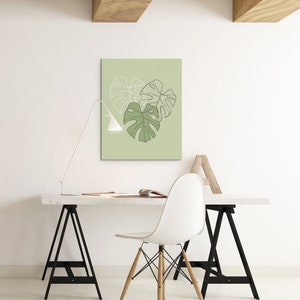 3 Monstera Leaf Digital Download Printable Wall Art - Etsy