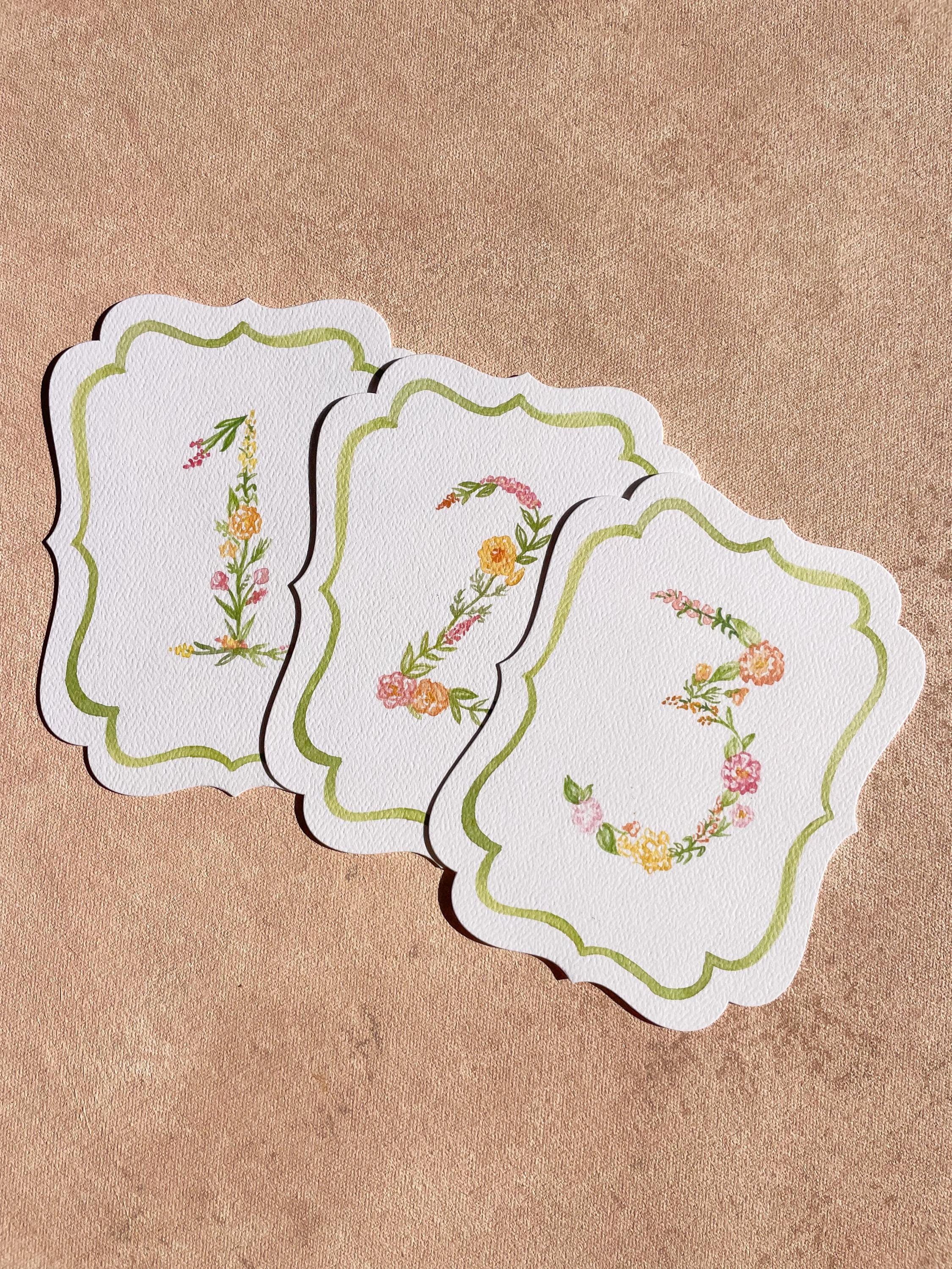 Watercolor Floral Table Numbers - Etsy