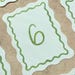 Green Wavy Watercolor Table Numbers - Etsy