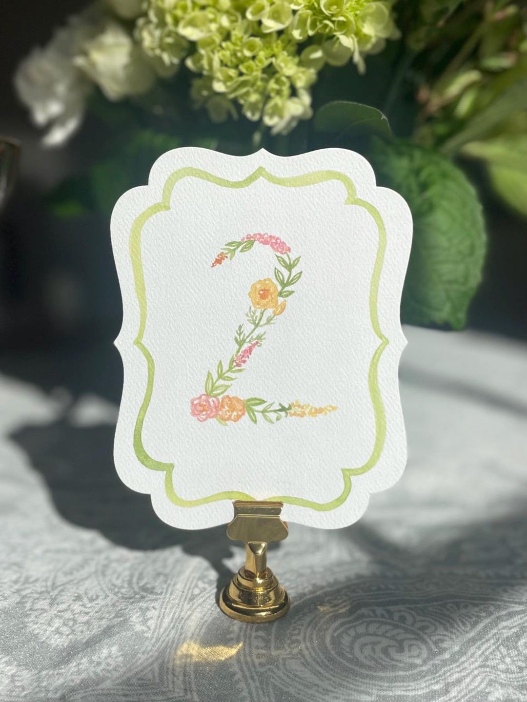 Watercolor Floral Table Numbers - Etsy