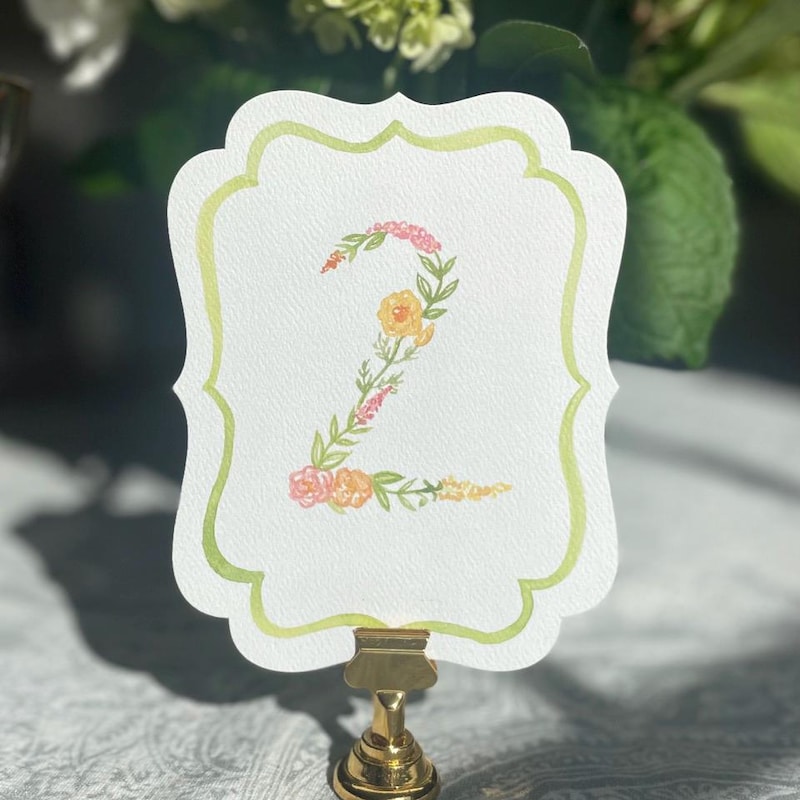 Floral Numbers - Etsy