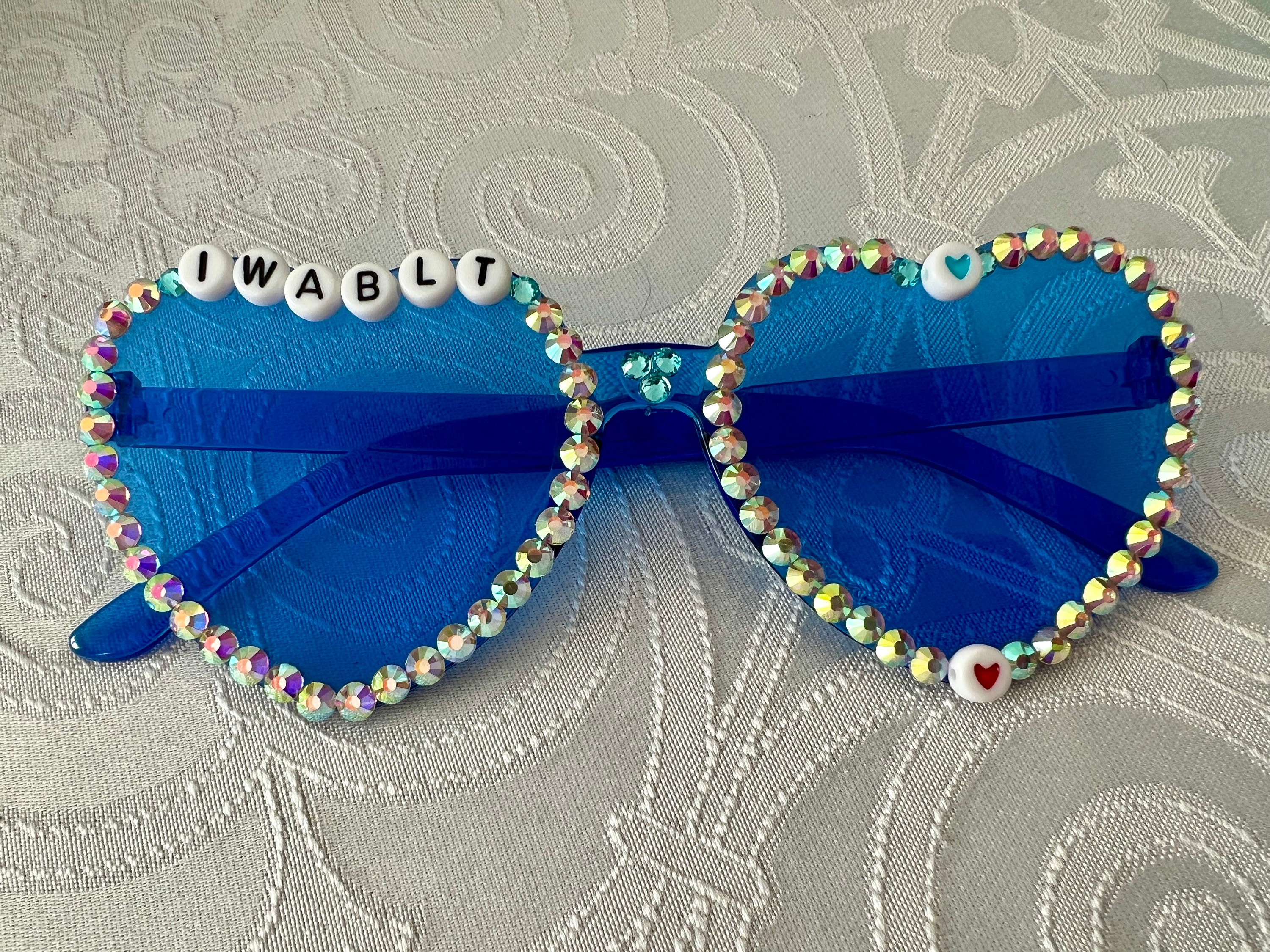 Custom Bedazzled Sunglasses!! Artist or Name or Initial!! - Etsy
