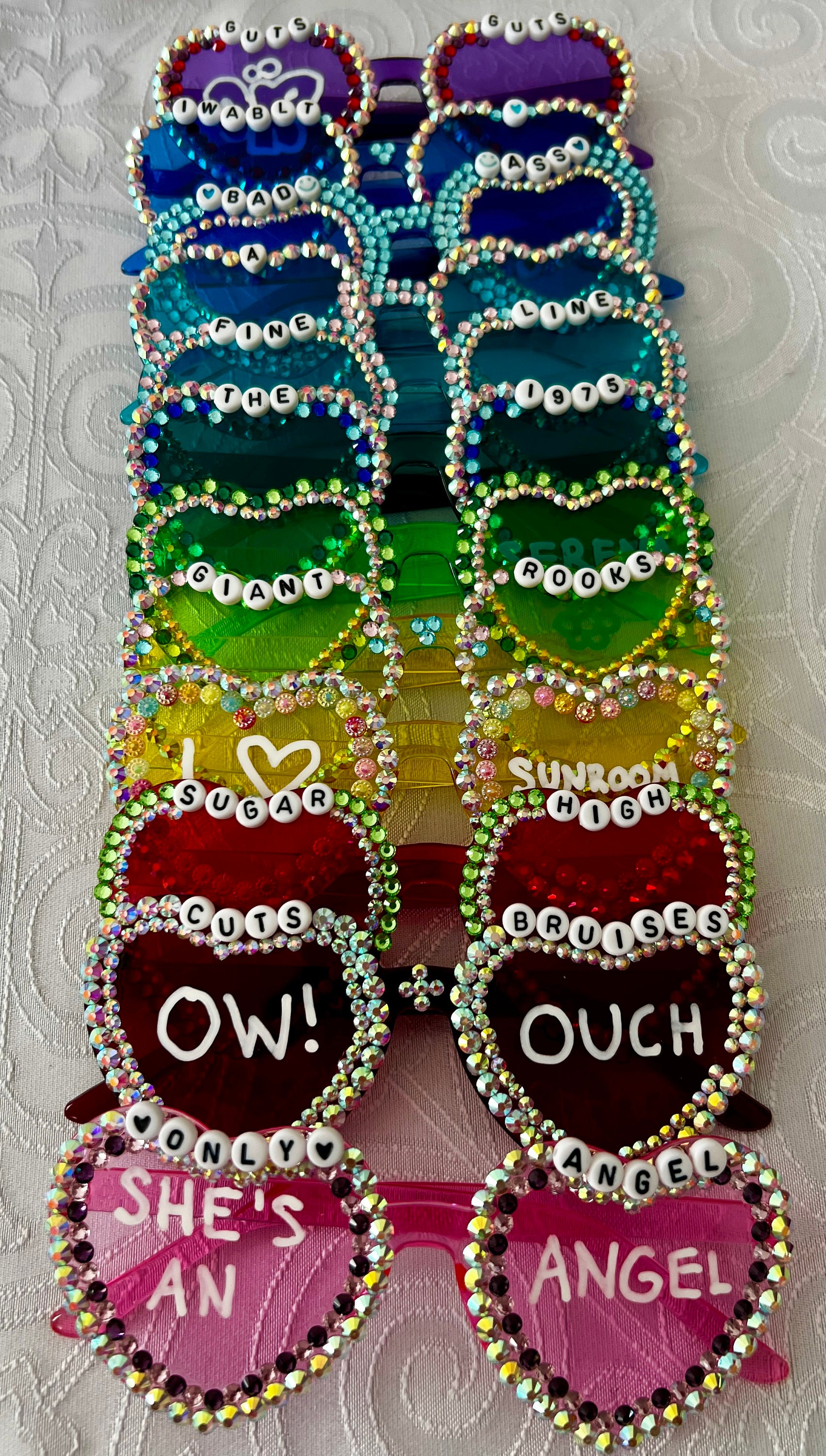 Custom Bedazzled Sunglasses!! Artist or Name or Initial!! - Etsy