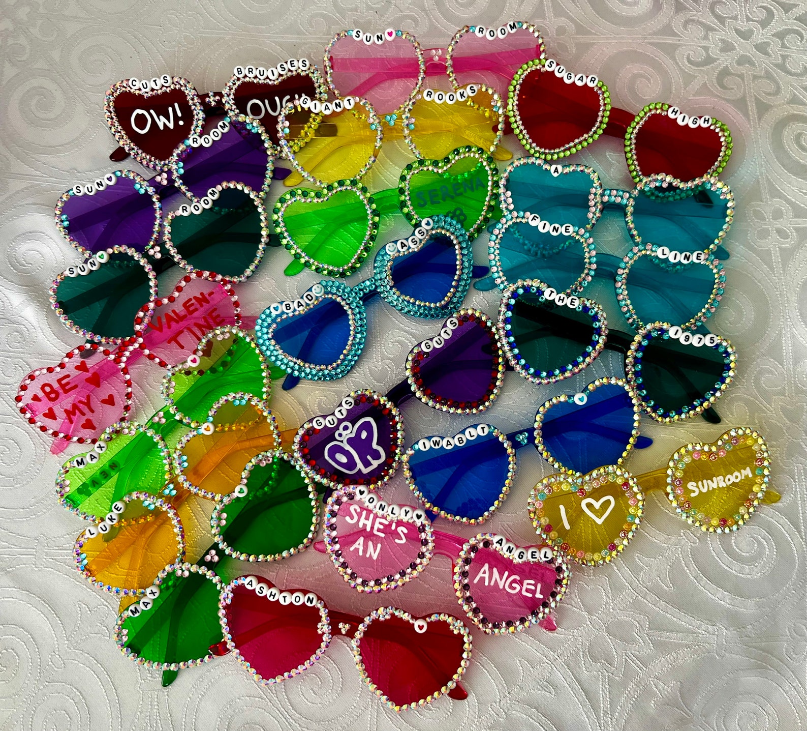 Custom Bedazzled Sunglasses!! Artist or Name or Initial!! - Etsy