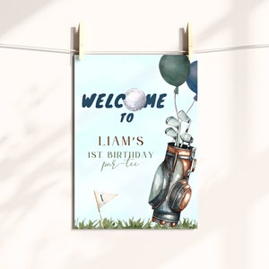 Golf First Birthday Welcome Sign | Golf 1st Birthday Decor | Golf ...