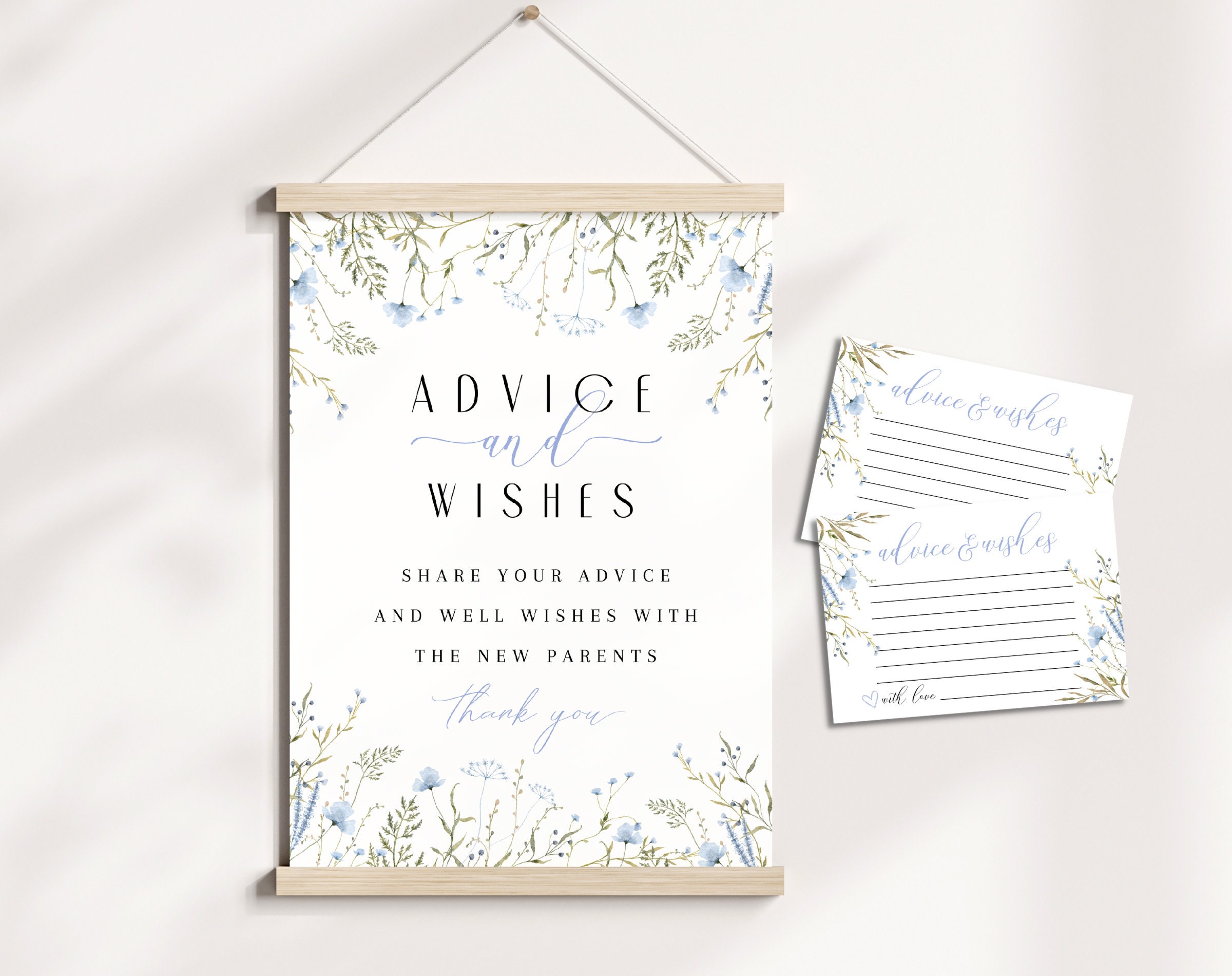 Advice and Wishes Sign Instant Download Ready to Print Advice and ...