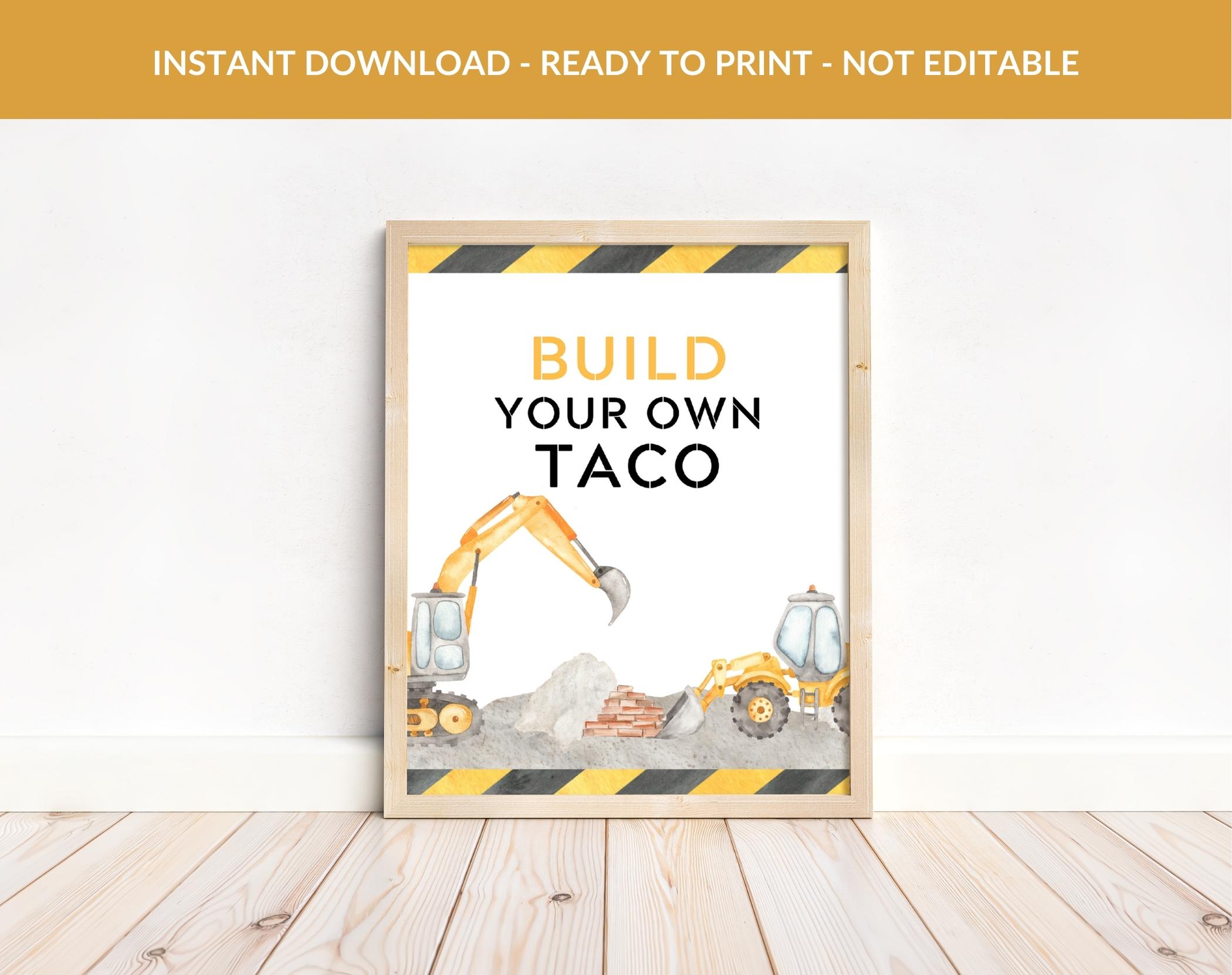 Construction Birthday Decoration Sign Printable Birthday Sign Birthday ...