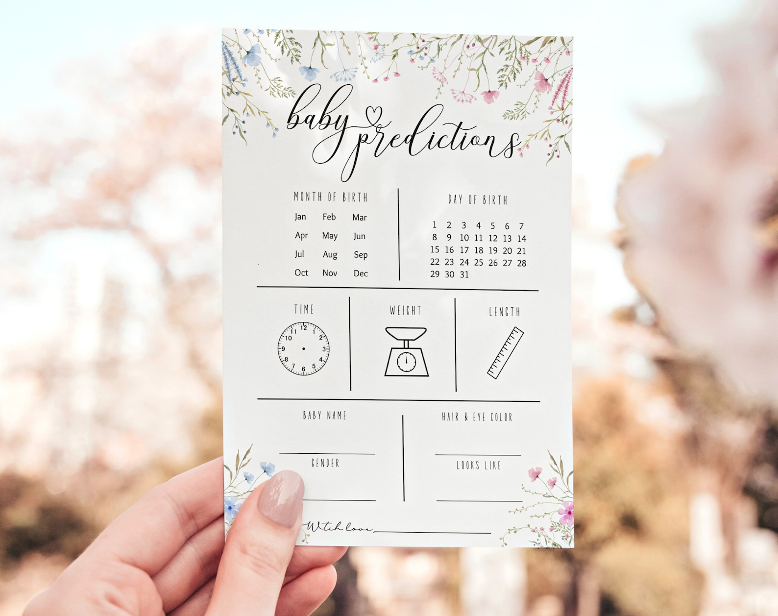 Baby Predictions Gender Reveal Activity Just Download & - Etsy