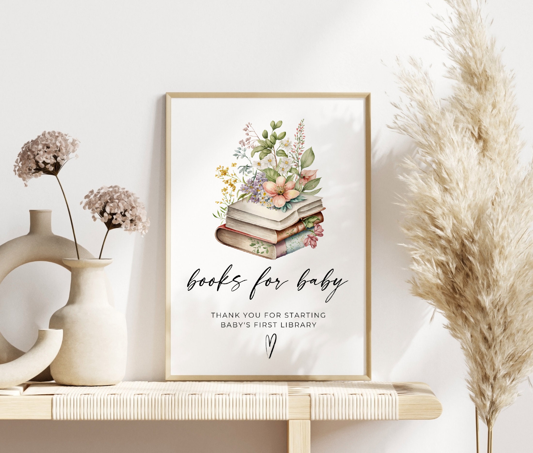 Boho Book for Baby Sign Printable Baby Shower Book for Baby Sign Garden ...