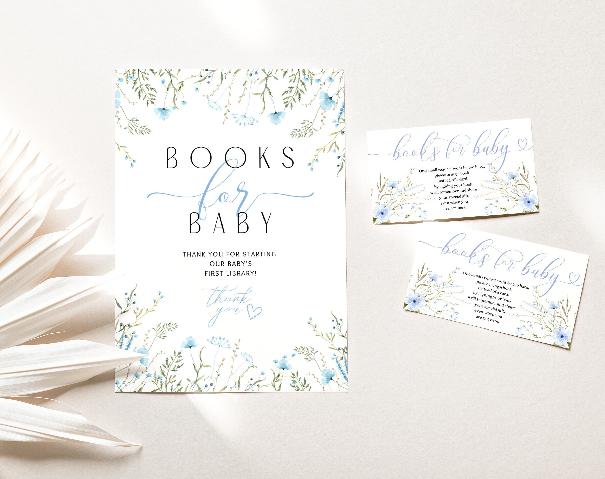 Books for Baby Sign & Cards Ready to Print FREE Edit - Etsy