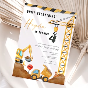 Construction Birthday Invitation Instant Download Birthday Boy ...