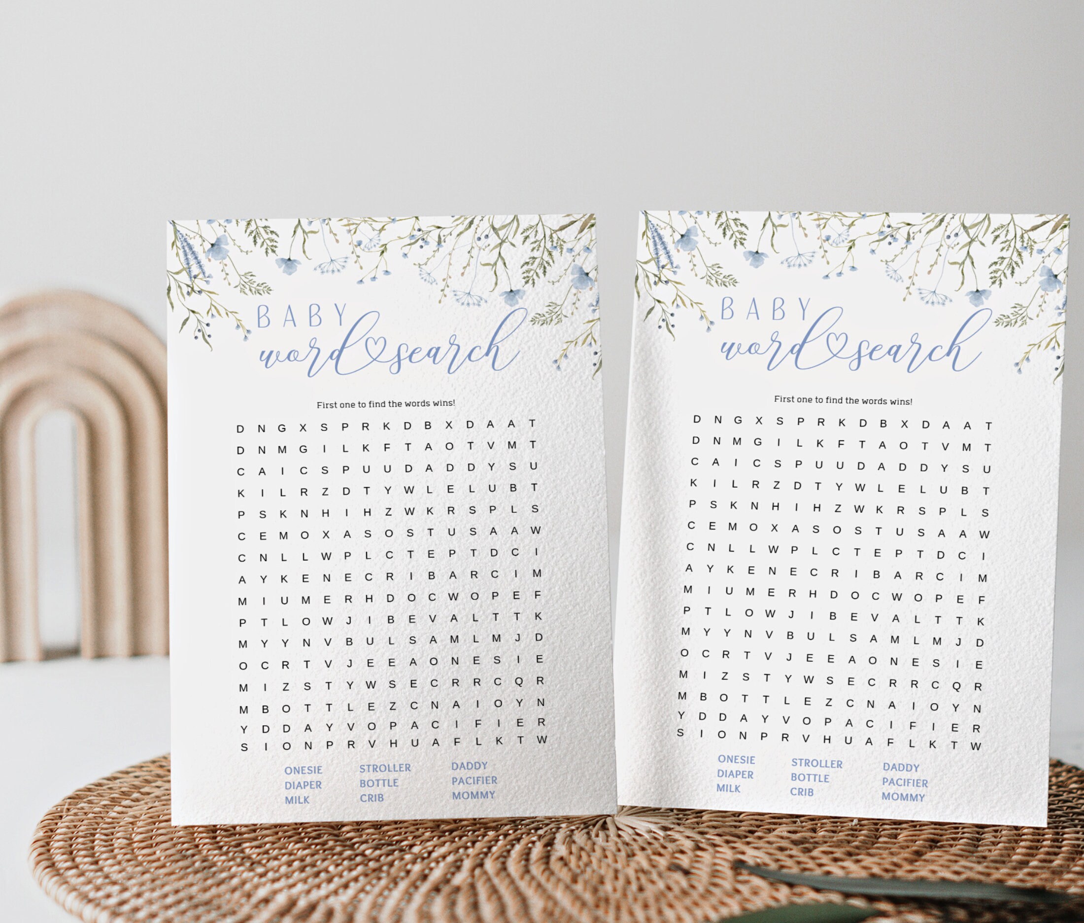 Baby Word Search Shower Game Ready to Print Baby Shower Word Search ...