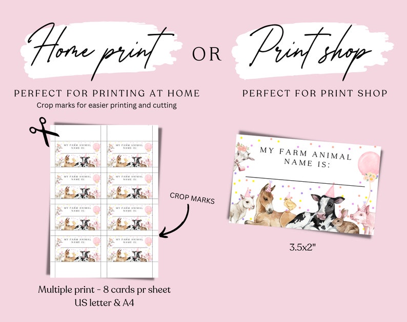Farm Birthday Game Printable Sign Name Cards Farm Animal Ranch Party ...