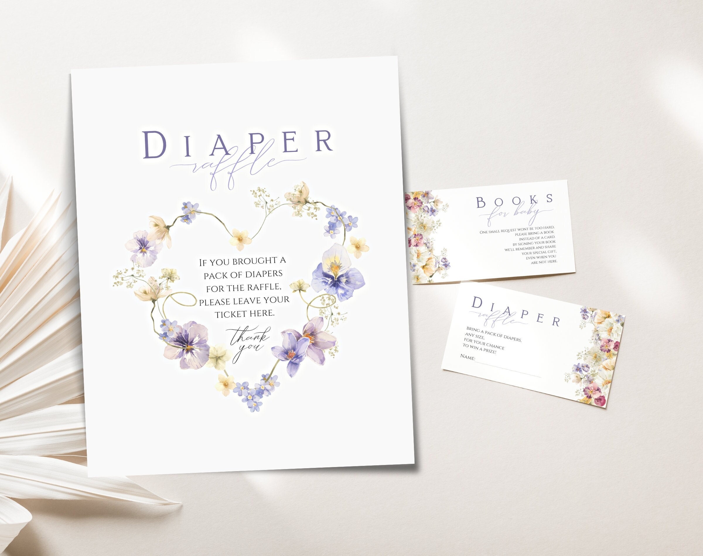 DIAPER RAFFLE Sign & Books for Baby Templates Printable FREE Edit ...