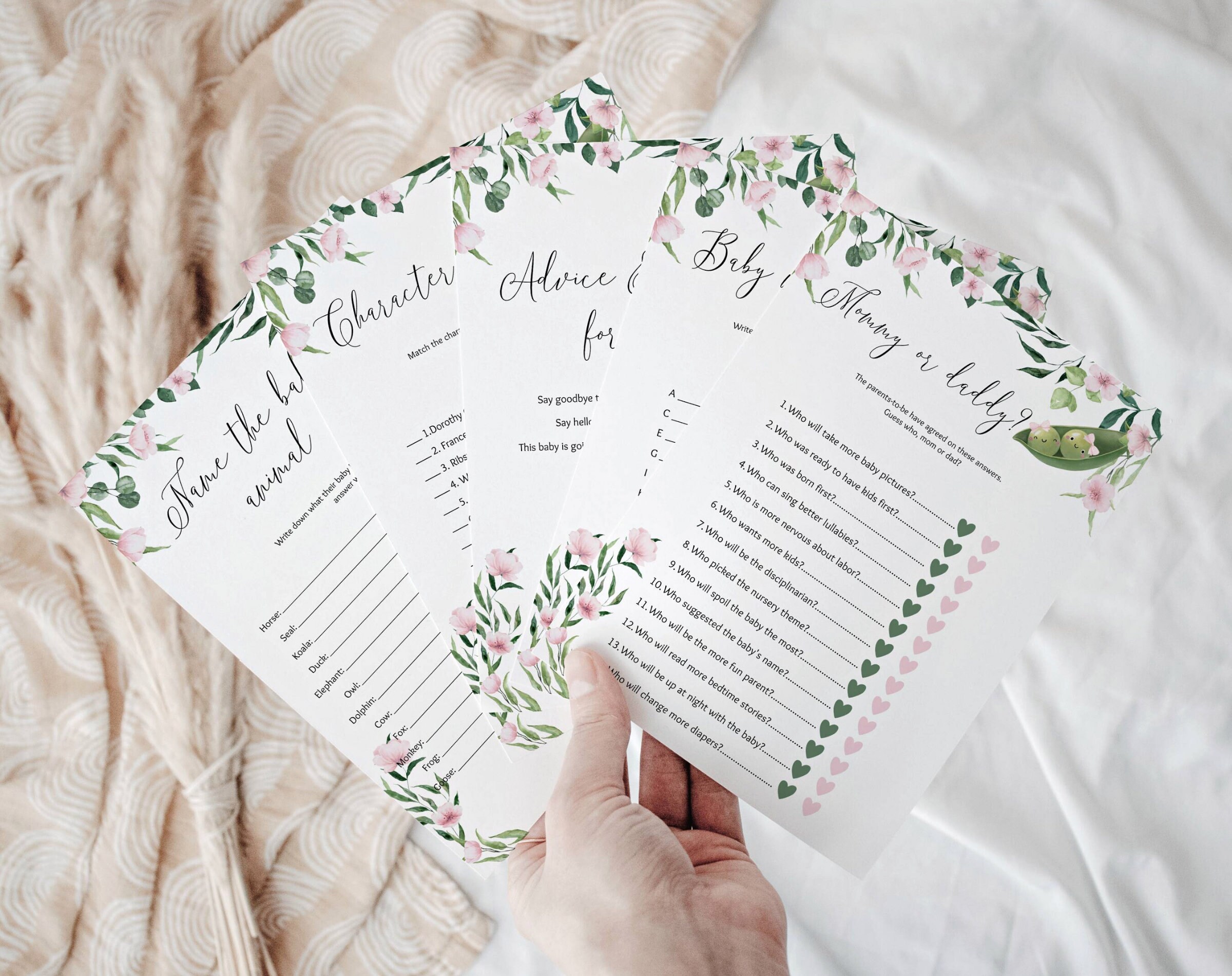 Twin Girls BABY SHOWER GAMES & Activities Bundle Baby Shower - Etsy