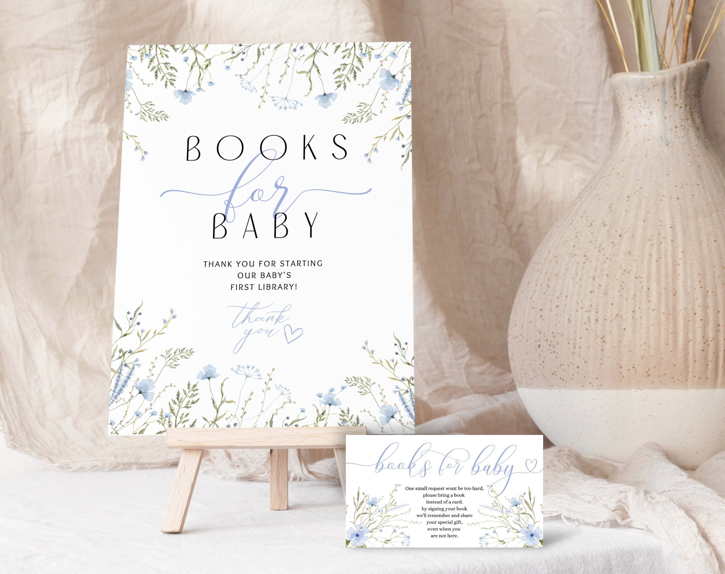 Books for Baby Sign & Cards Ready to Print FREE Edit - Etsy