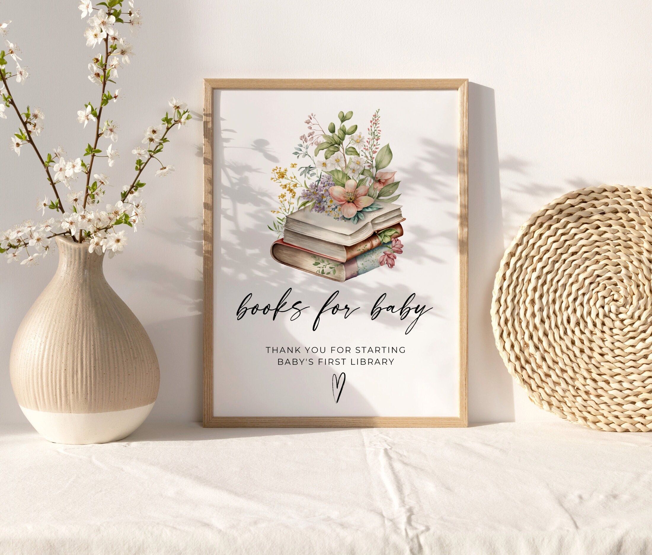 Boho Book for Baby Sign | Printable Baby Shower Book for Baby Sign ...