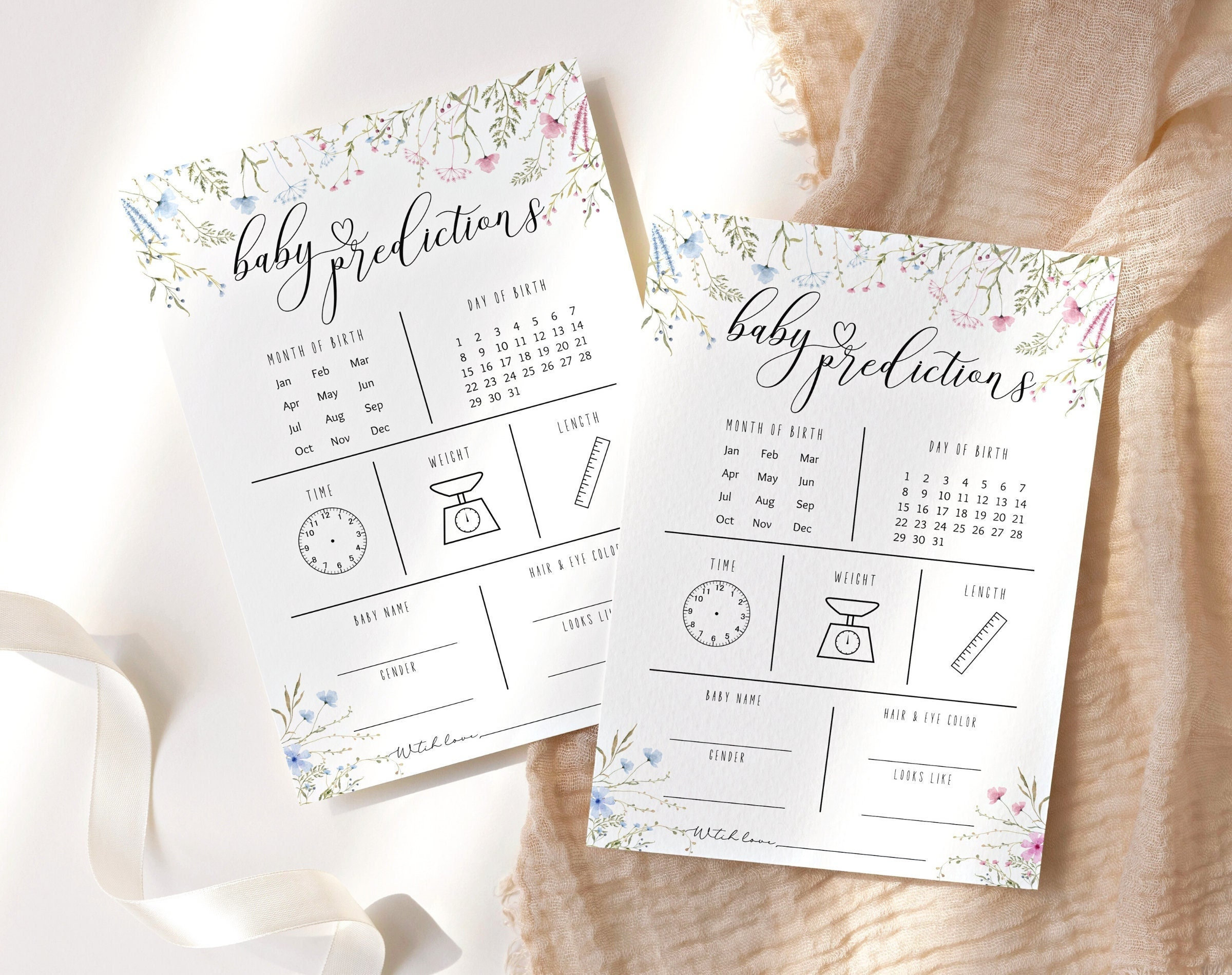 Baby Predictions Gender Reveal Activity | Just Download & Print! | Baby ...