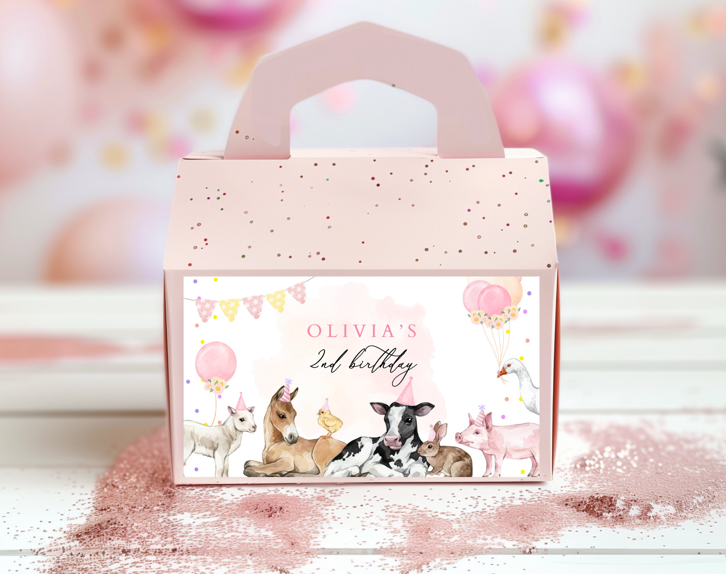 Farm Animals Birthday Favor Printable Party Favor Party Animal Barnyard ...