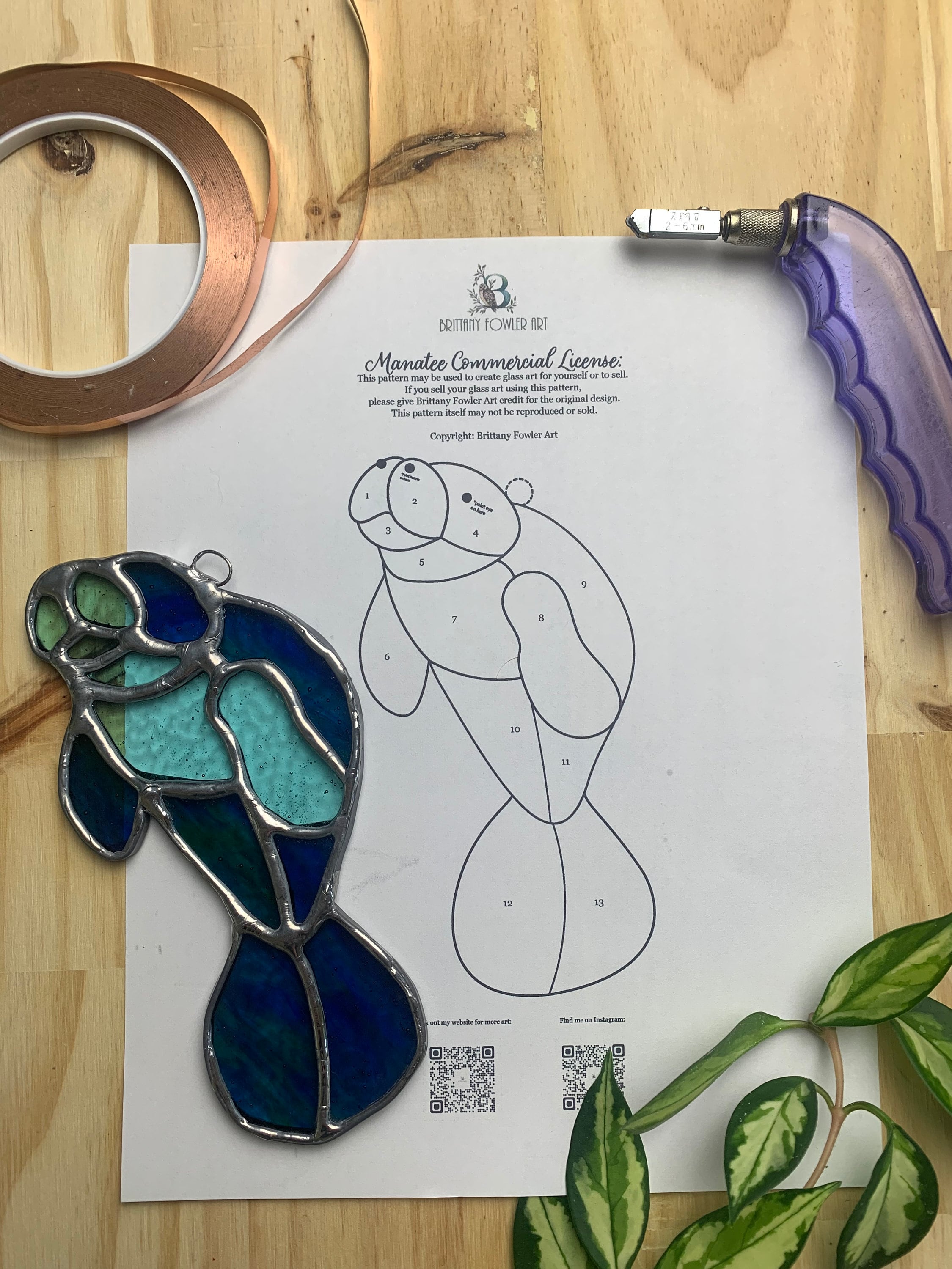 Manatee Glass Pattern, Stain Glass Patterns, Stained Glass Hobby ...