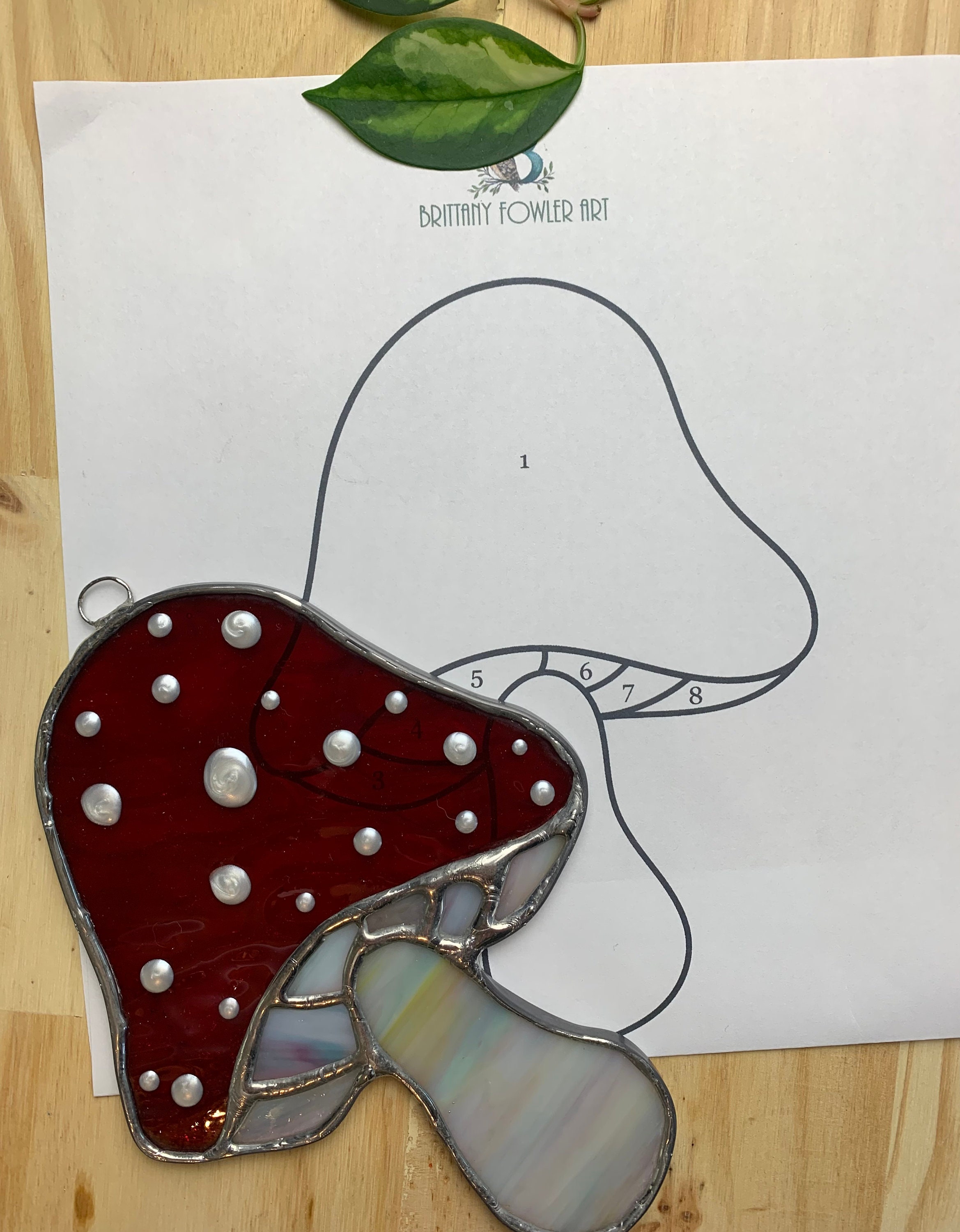 Mushroom Glass Pattern, Stain Glass Patterns, Stained Glass Hobby ...