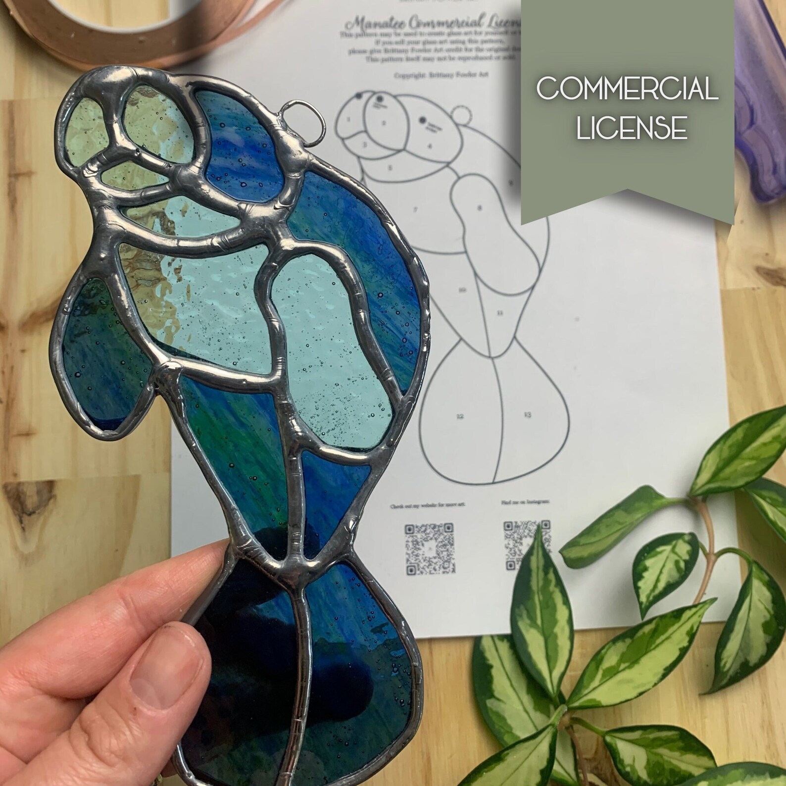 Manatee Glass Pattern, Stain Glass Patterns, Stained Glass Hobby ...