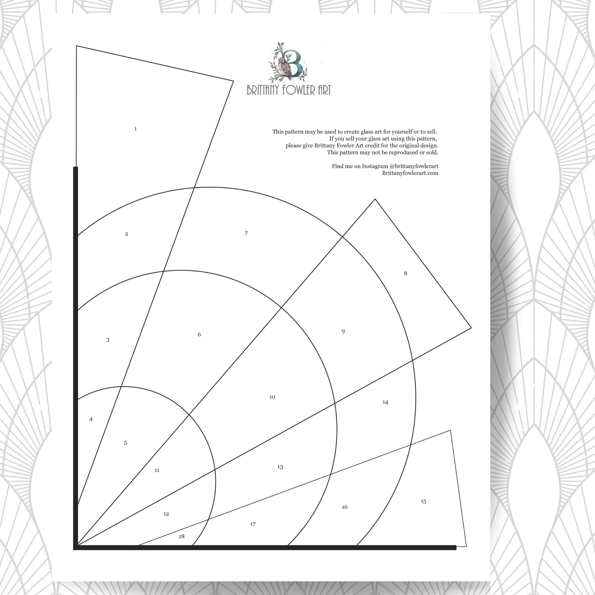 Geometric Door Corner Stained Glass Pattern Digital Download - Etsy