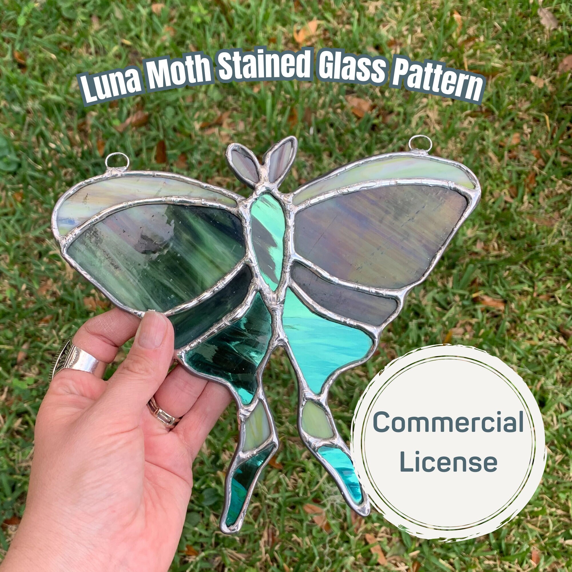 Luna Moth Stained Glass Pattern, Stained Glass Pattern, Sun Catcher ...